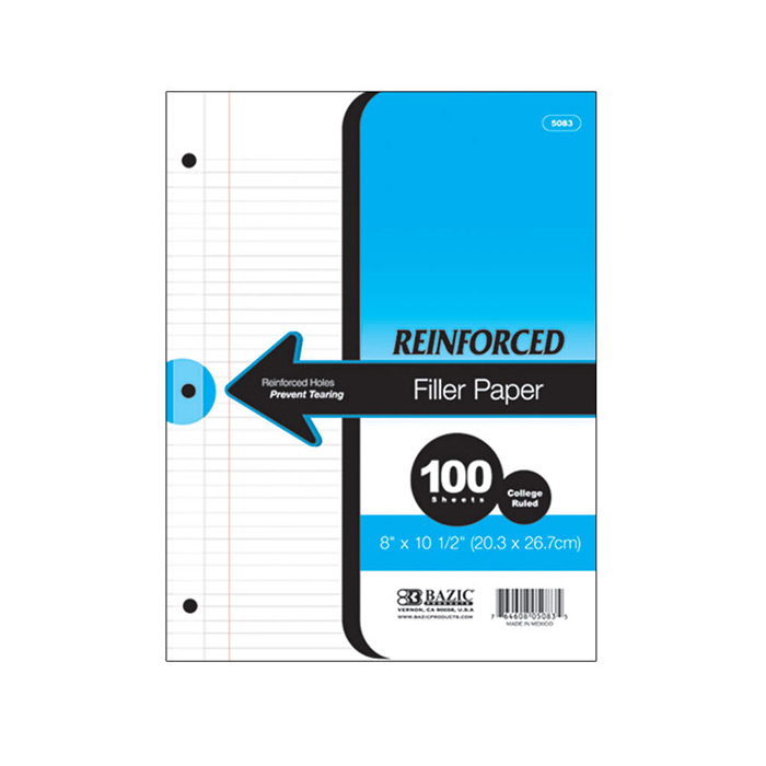 Reinforced College Ruled Paper School Office Supplies