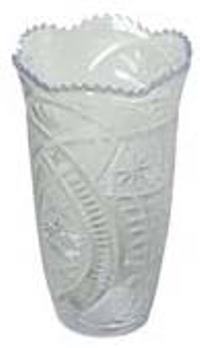 Crystal Cut Vase 4.5 inches dia.x8 inches high - Mazer Wholesale, Inc.