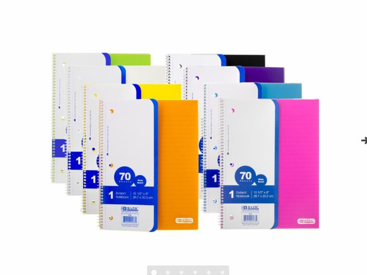 One Subject Notebooks In Bulk