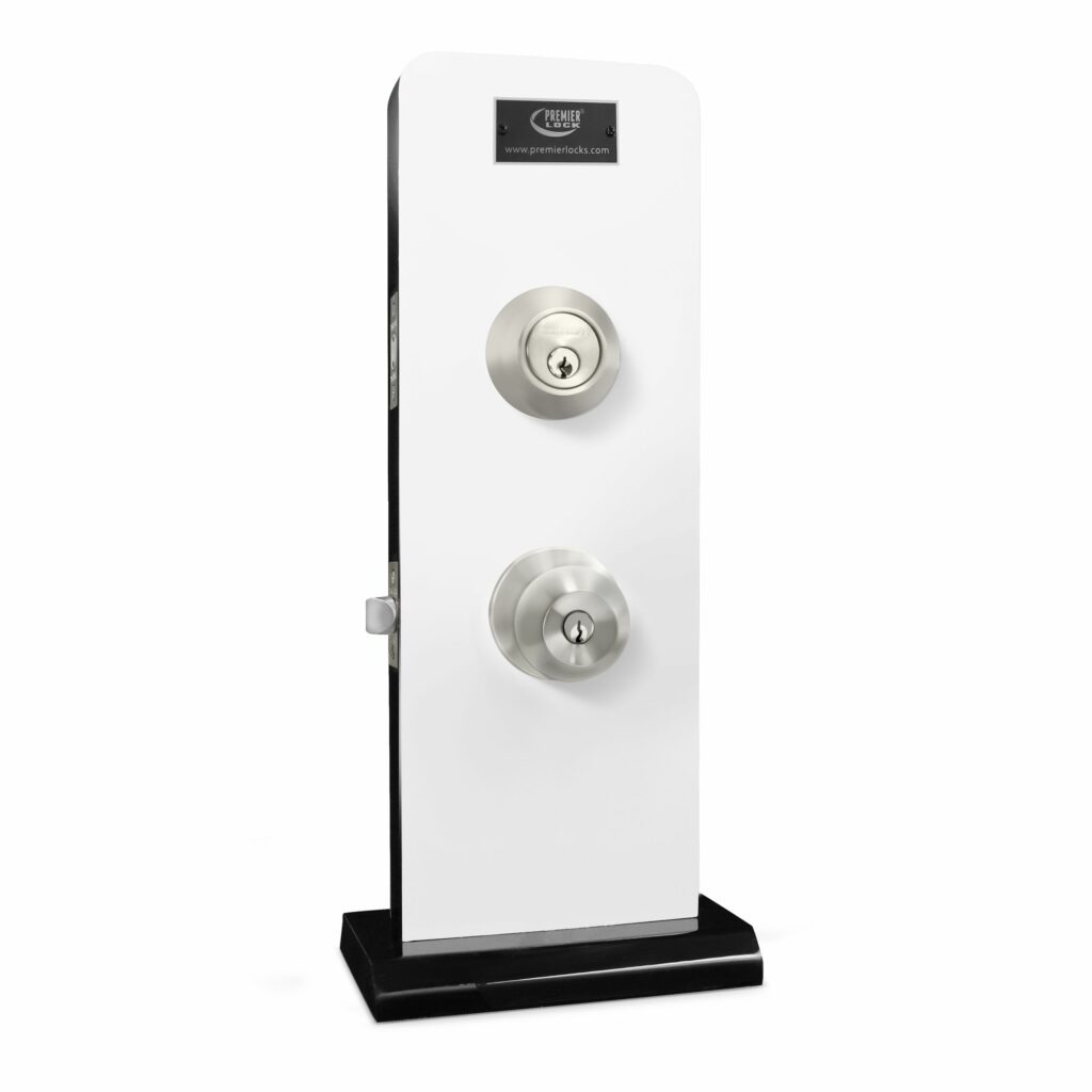 A Combo Lock Set Deadbolt and 6 SC1 Keys With 3 Master Keys